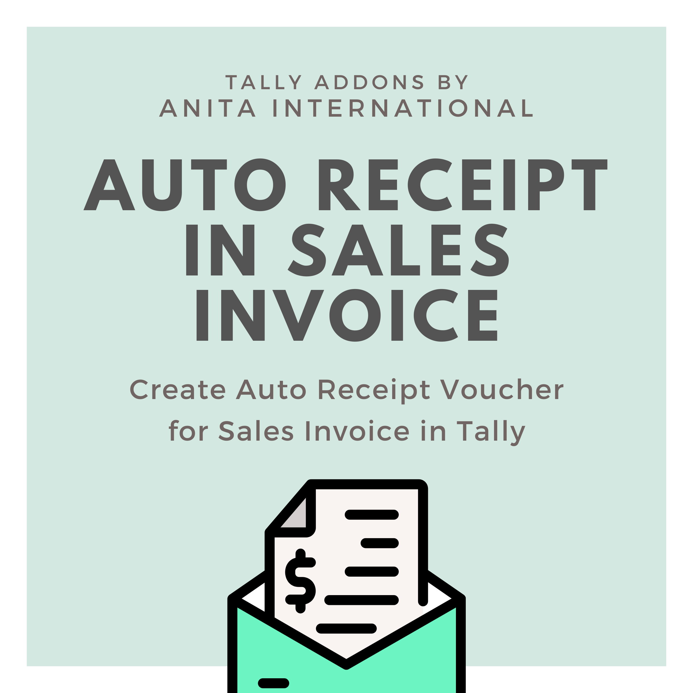 Auto Receipt Voucher on Sales - Discover Tally