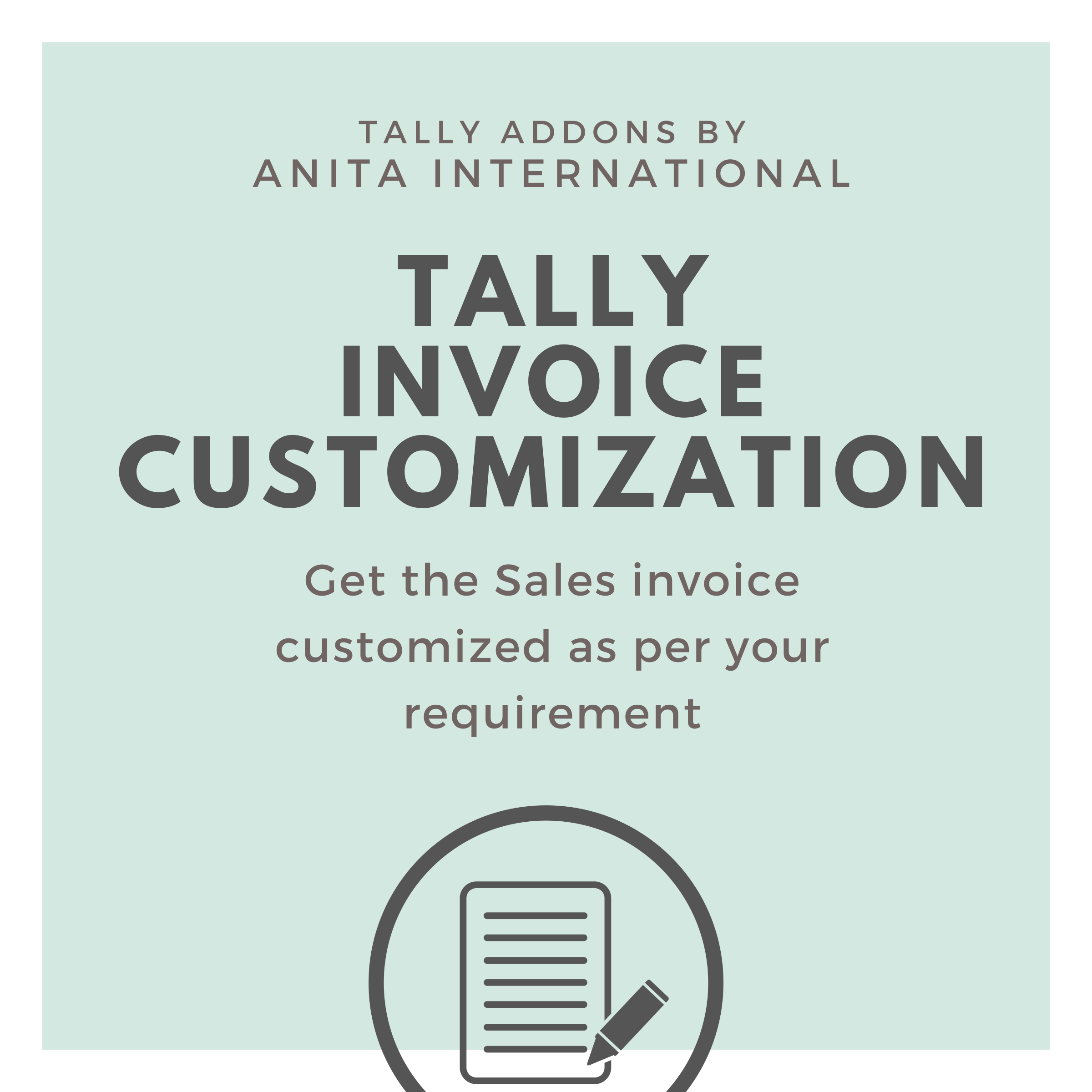 Six Inch Custom Invoice in Tally - Discover Tally