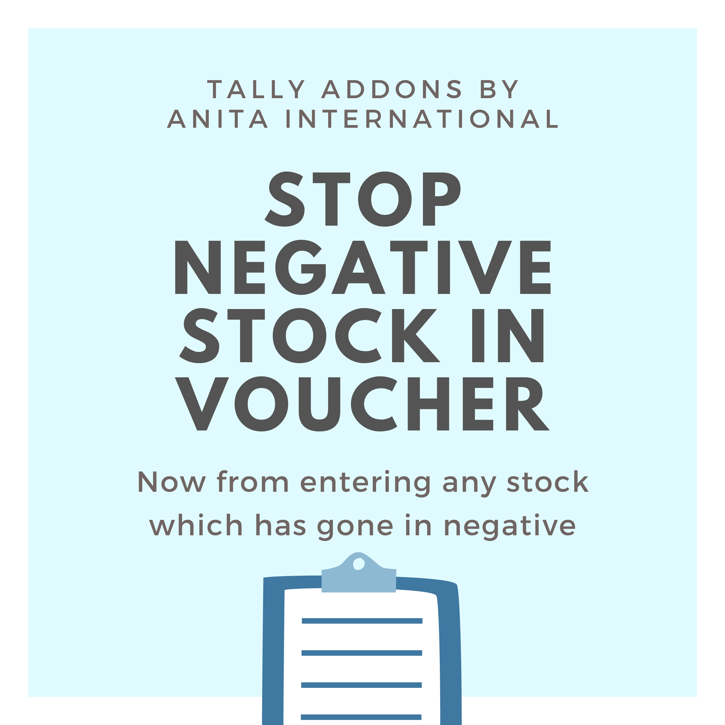 Stop Negative Stock in Tally - Discover Tally